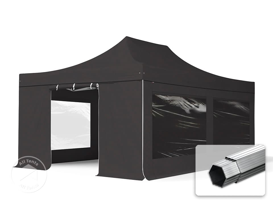 Aluminium pop up gazebo 4x6, w. 4 sides (582032) | Alltents