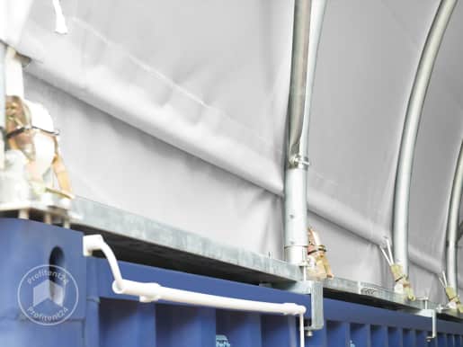 Container overkapping 6x6 m, PE 1400 wit - profitent24.nl