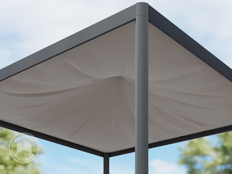 Sonnensegel für Gartenpavillon Luma Deluxe 4x4 m, loft grey ...