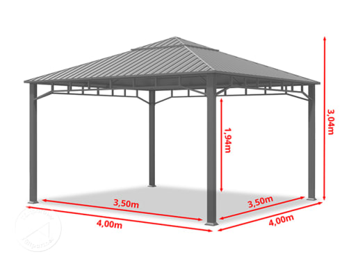 Paviljonger 4x4, Hardtop, Aluminium (300195) | Tältpartner