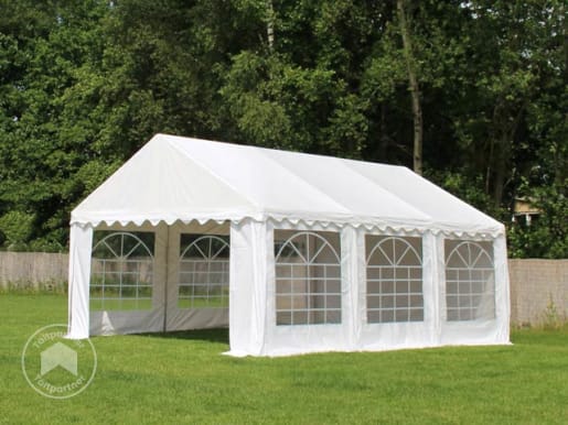 Partytält 3x6 PVC, beige-vit, vattentät (6148) | Tältpartner