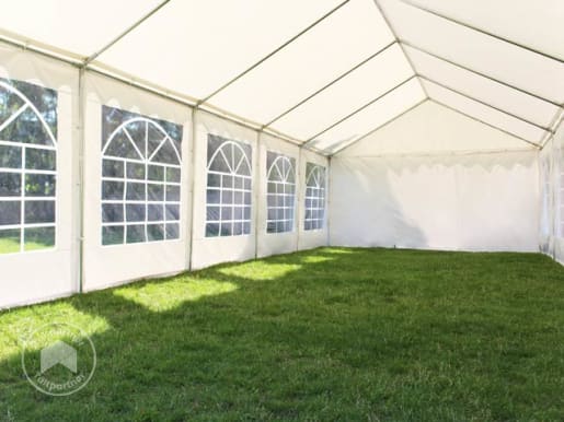 Partytält 4x8 PVC, vit, vattentät (6110) | Tältpartner