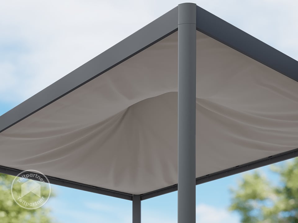 Solsejl til havepavillonen Luma Deluxe, 3x4 m, loft grå - teltpartner.dk