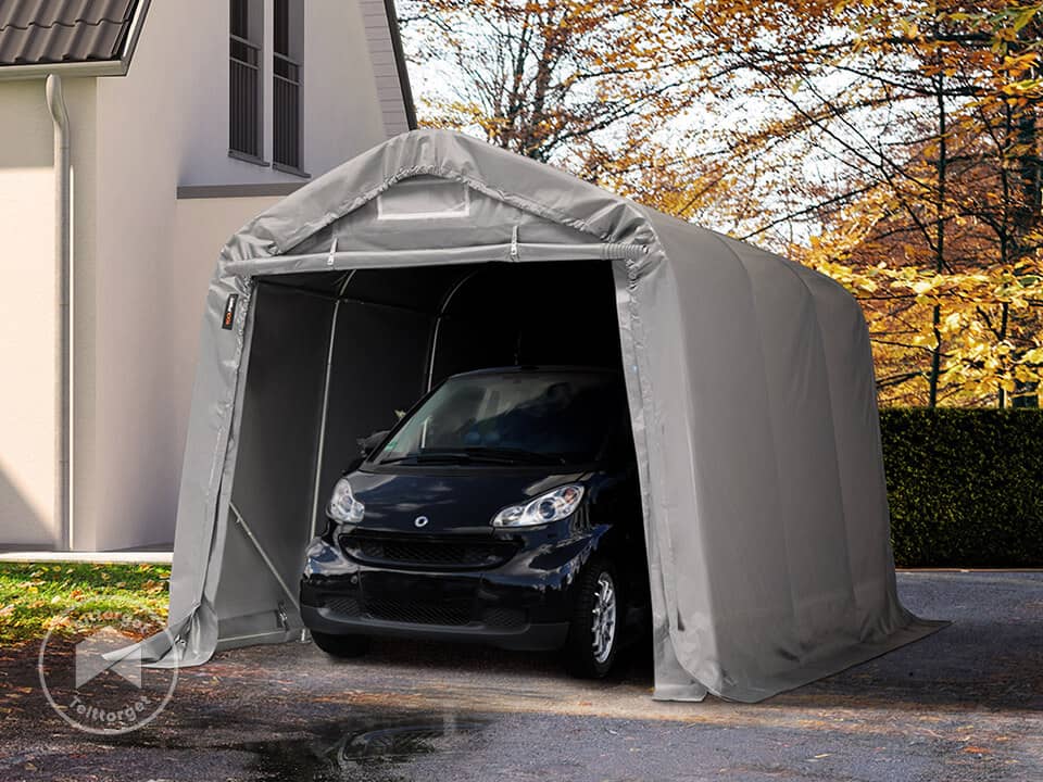 PVC-garasjetelt 2.4x3.6m, grå (67836) | Telttorget