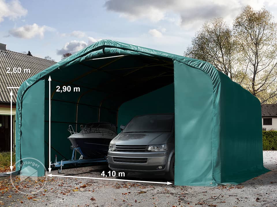 PVC-garasjetelt 6x6m, mørkegrønn (99435) | Telttorget